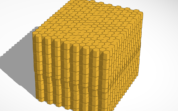 3D design stack of honeycomb - Tinkercad