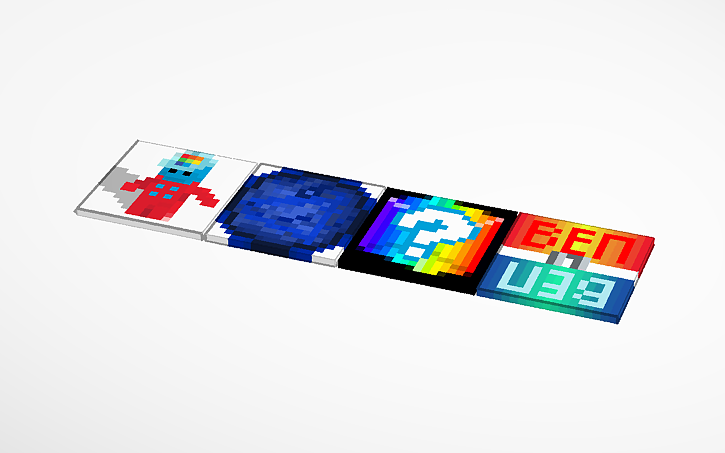 3D design More Pixelated Profile Pictures - Tinkercad