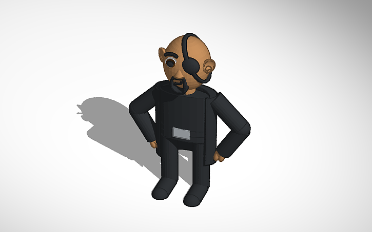 3D design Nick Fury Eddie - Tinkercad