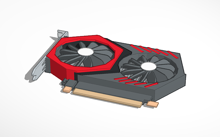 3D design GTX 1050 ti (MSI GAMING x) - Tinkercad