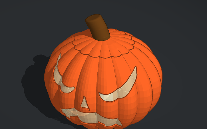 3D design Jack-O-Lantern - Tinkercad