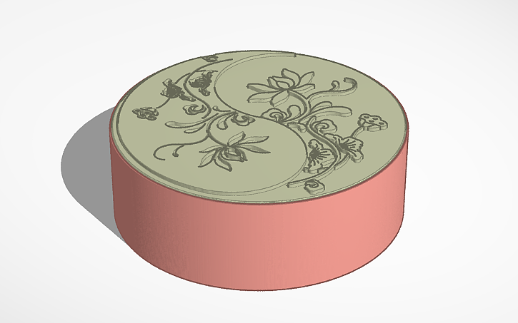 3D design Lotus Yin Yang Gift Box - Tinkercad