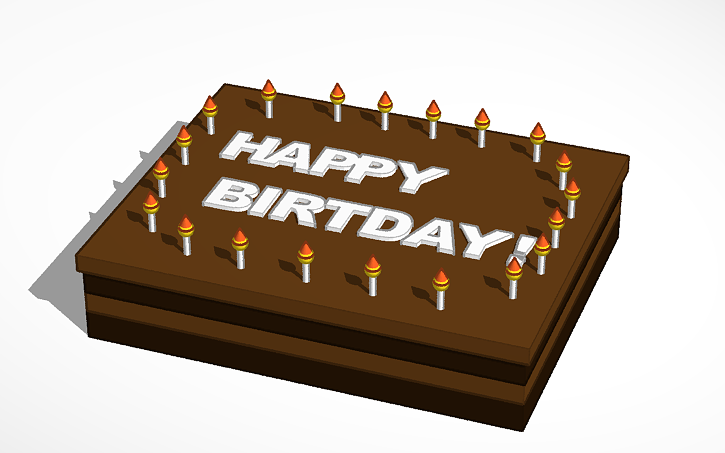 3D design Birthday Cake - Tinkercad