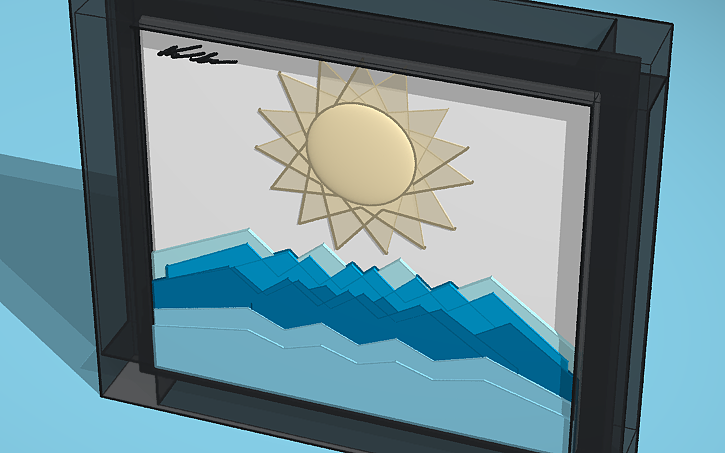 3D design 3D Art of Sunshine and Ocean - Tinkercad