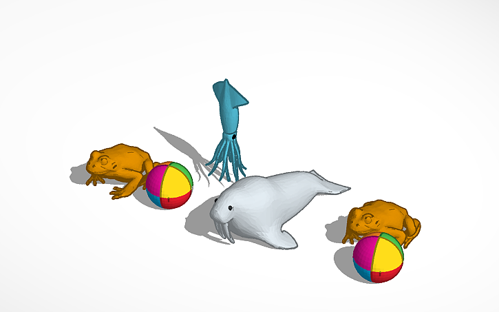 3D design frog toys - Tinkercad