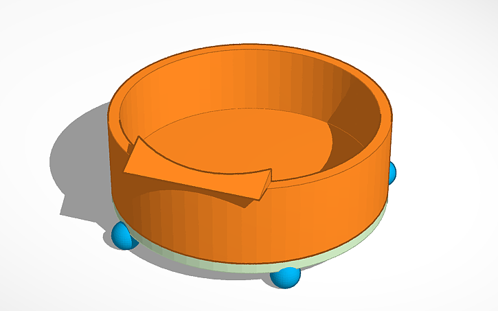 3D design Table robot trash bin - Rex - Tinkercad