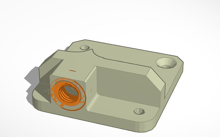 3D design extruder threaded M6 pitch 1 - Tinkercad