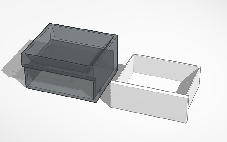 3D design bowl drawer unit - Tinkercad