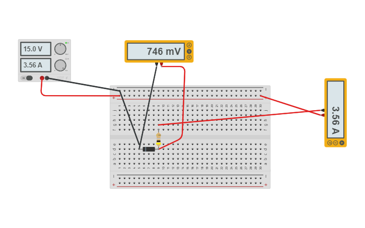 Circuit design diode - Tinkercad