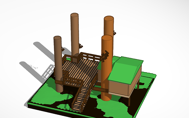 3D design tree house - Tinkercad