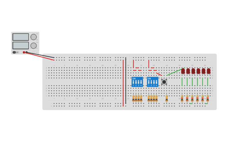 Circuit design Digital Trainer - Base - Tinkercad