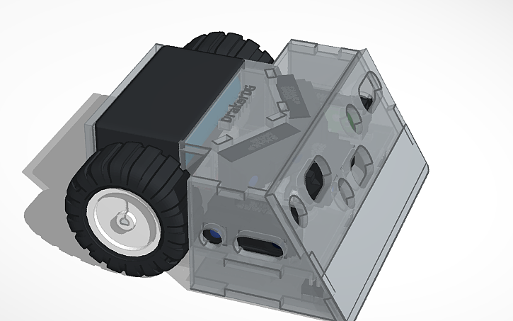 3D design Mini Sumo Robot V1 - Tinkercad