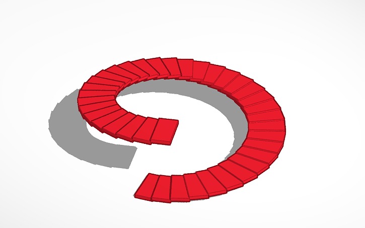 3D design Spiral Stairs - Tinkercad