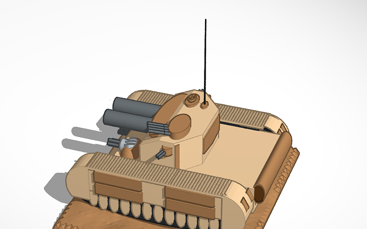 3D design tank - Tinkercad
