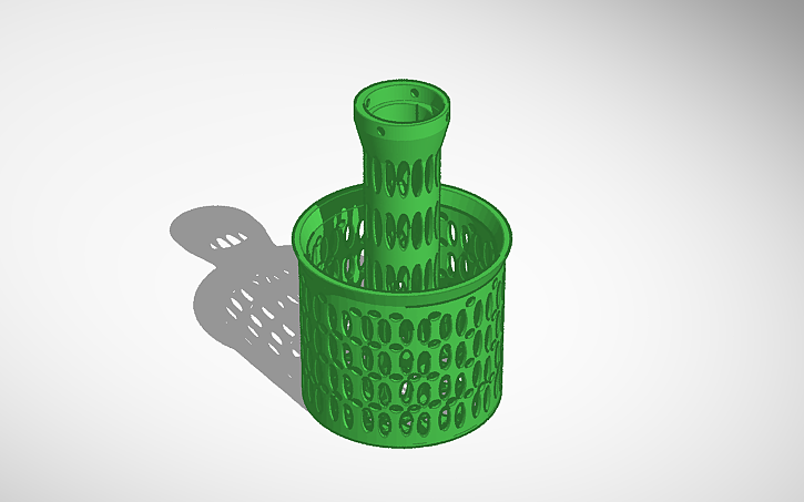 3D design SAE Gutter Leaf Catcher Filter with Funnel Entry - Tinkercad