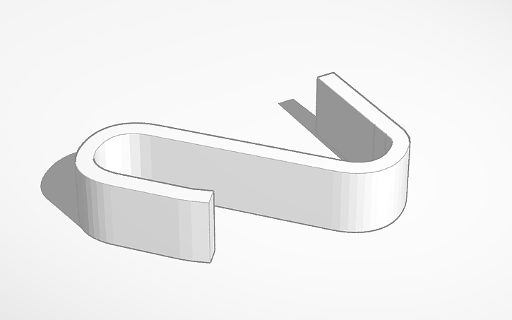 3D design Small S Hook (Wider Curve) - Tinkercad