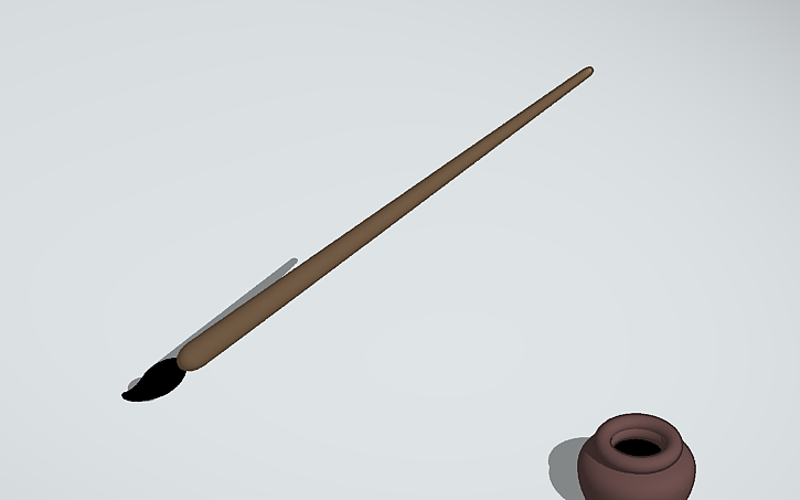 3D design Fancy Ink Paintbrush Thingy - Tinkercad