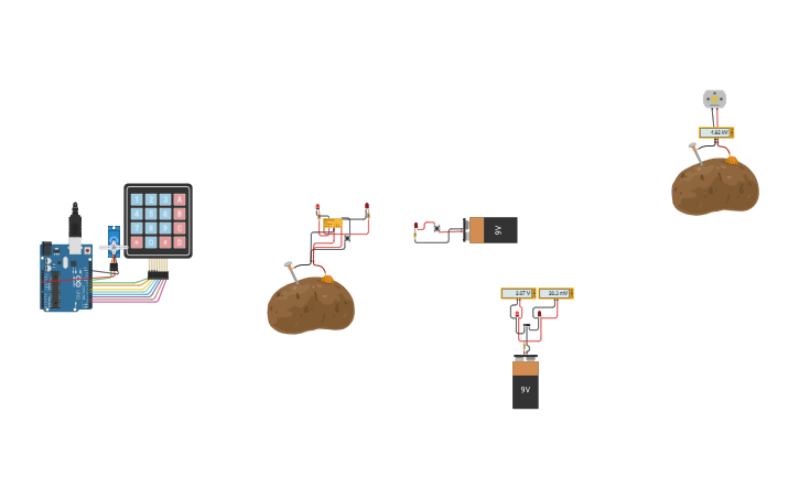 Circuit design KeyPad Lock - Tinkercad