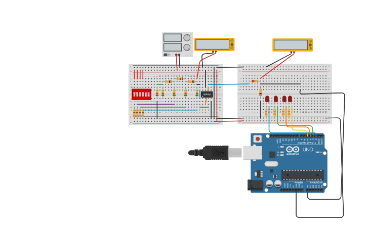 Circuit design ejercicio en clase - Tinkercad
