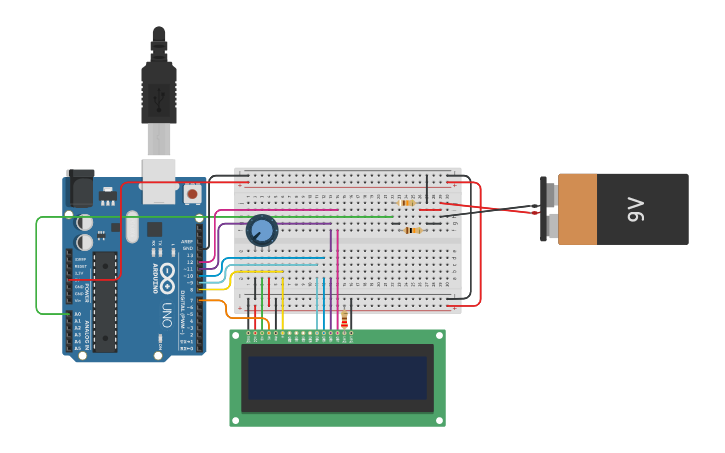 Circuit design voltmeter - Tinkercad