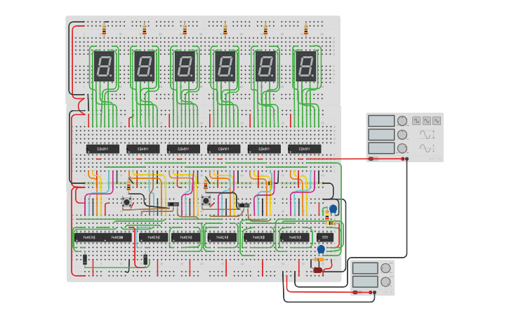 Circuit design Reloj digital :0 - Tinkercad
