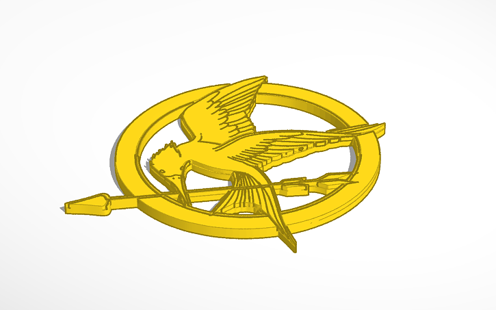 3D design Copy of Mockingjay pin - Tinkercad