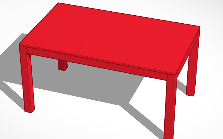 3D design Mesa rectangular - Tinkercad