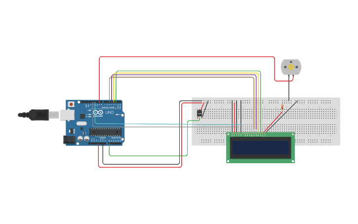 Circuit Design Temperature Based Fan Speed Controller Tinkercad