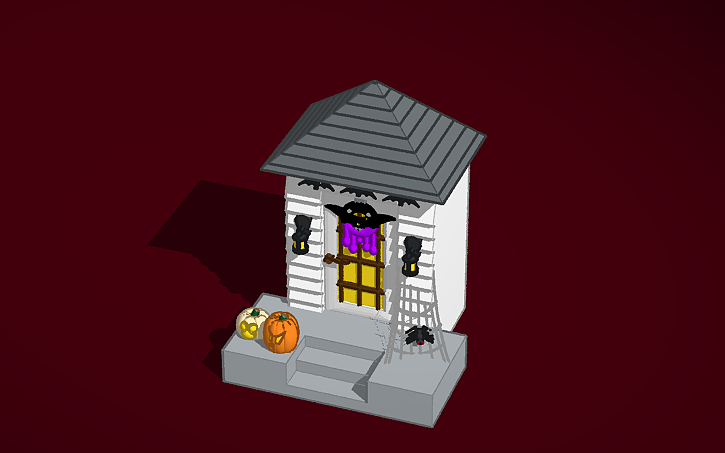 3D design Tinktober day 11: Spooky Porch - Tinkercad