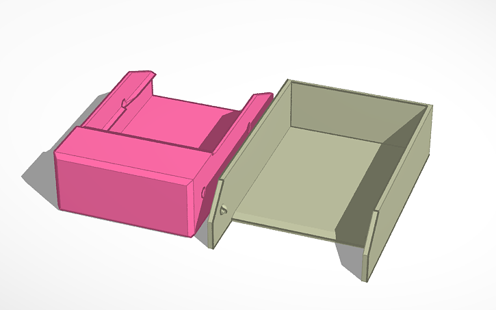 3D design Flip Open Box - Tinkercad