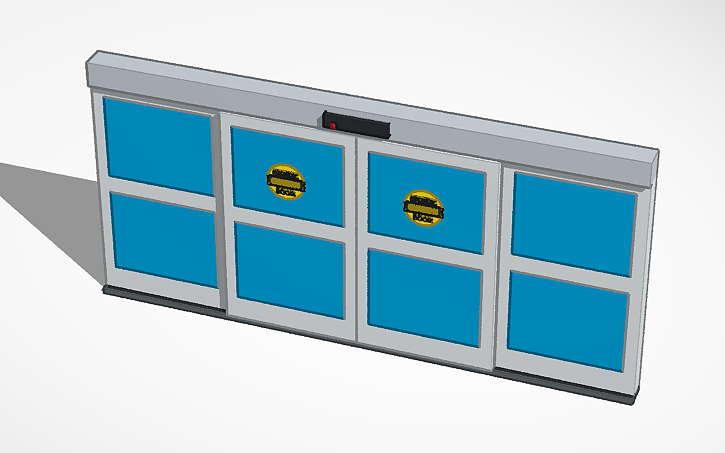 3D design Keyboard Controlled Automatic Sliding Door SIM LAB - Tinkercad
