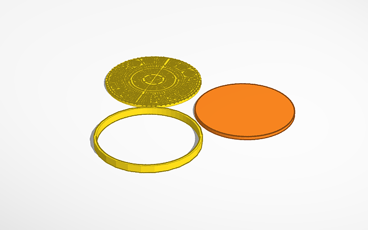 3D design Aztec coin - Tinkercad