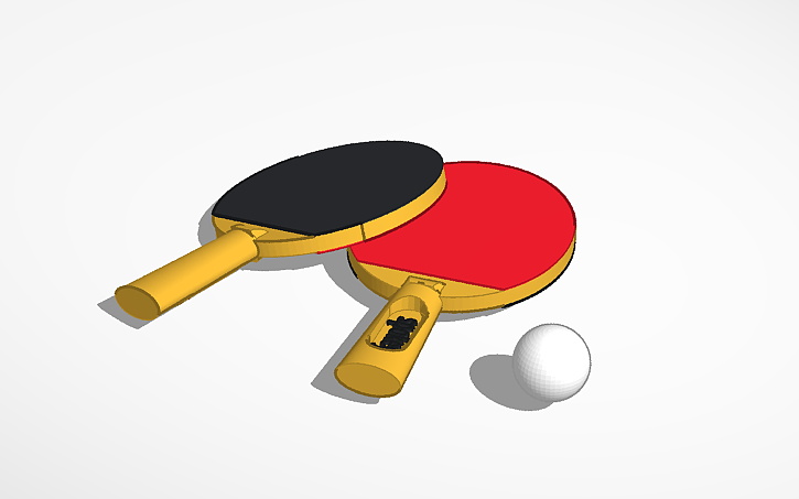 3D design ping pong rackets - Tinkercad