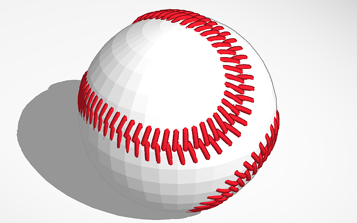 3D design Baseball - Tinkercad