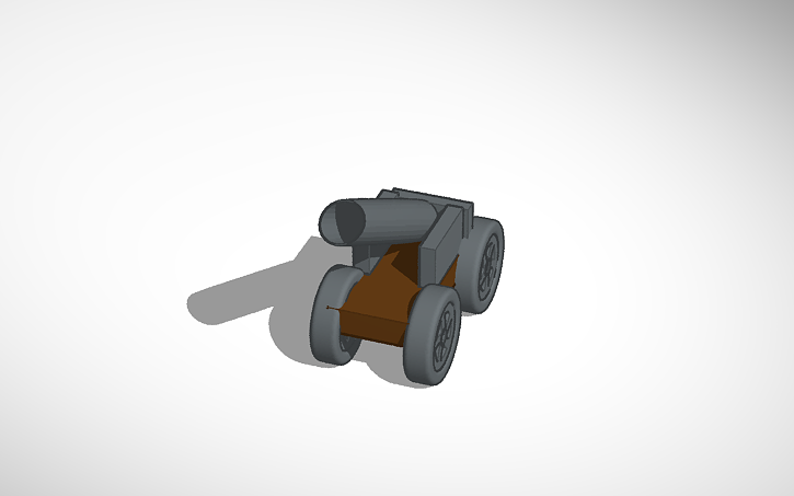 3D design cannon - Tinkercad
