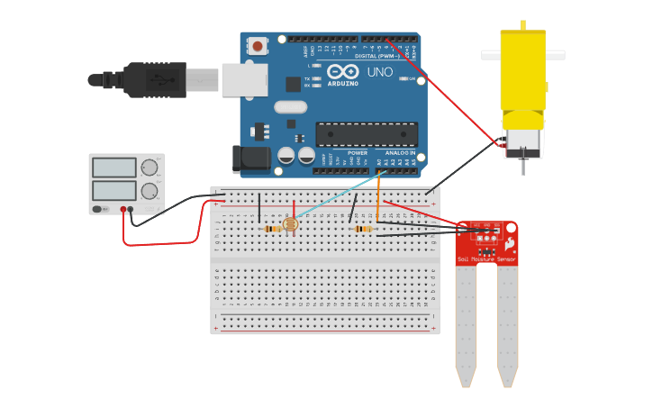 Circuit Design Sensor De Chuva Arduino Tinkercad