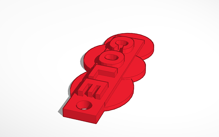 3D design Name Keychain - Tinkercad