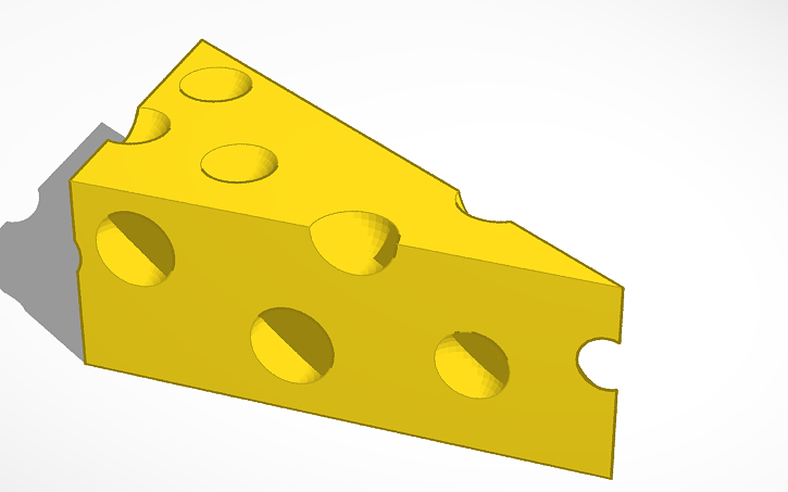 3D design Block of cheese - Tinkercad
