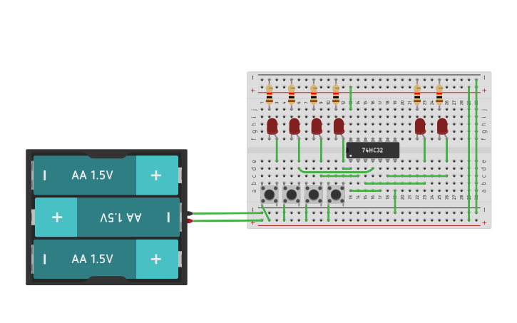 Circuit design 4-2 Encoder - Tinkercad