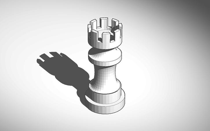 3D design Chess Piece: Rook - Tinkercad
