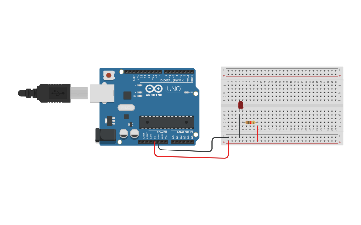 Circuit design Simple Arduino uno r3 circuit - Tinkercad