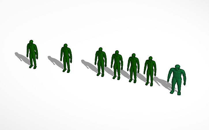 3D design Military soldiers - Tinkercad