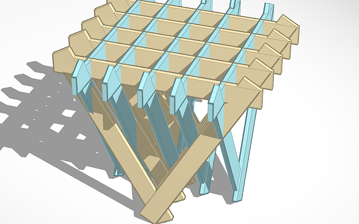 3D design Waffle Table - Tinkercad