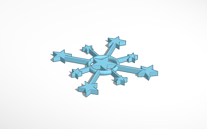 3D design snowflake - Tinkercad