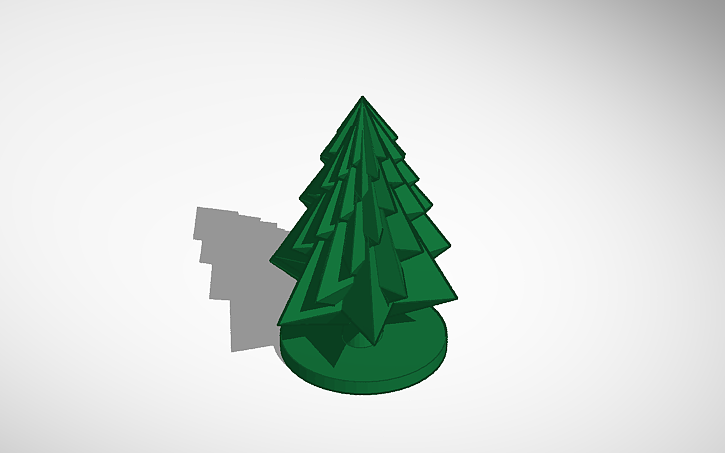 3D design Evergreen Tree for TTRPG - Tinkercad