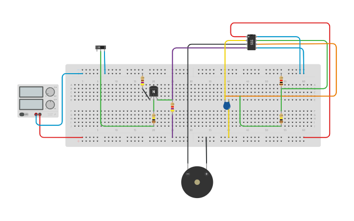 Circuit Design Rain Alarm System Tinkercad