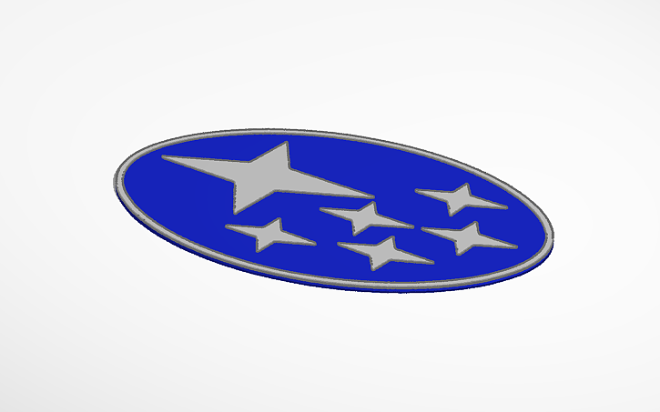 3D design Subaru LOGO - Tinkercad