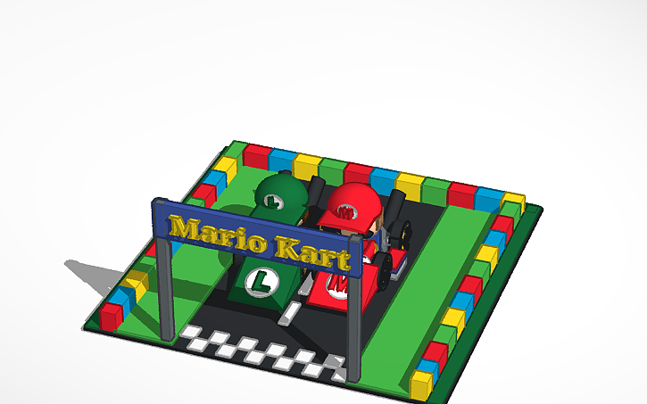 3D design Mario kart - Tinkercad