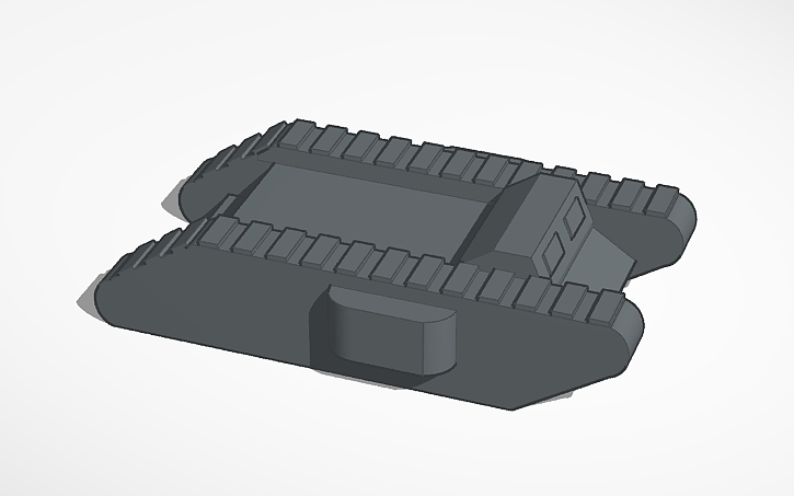 3D design Mark V tank simple shape - Tinkercad