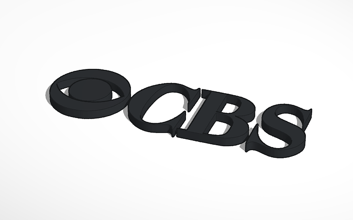 3D design Alternate CBS Logo (1956-) - Tinkercad